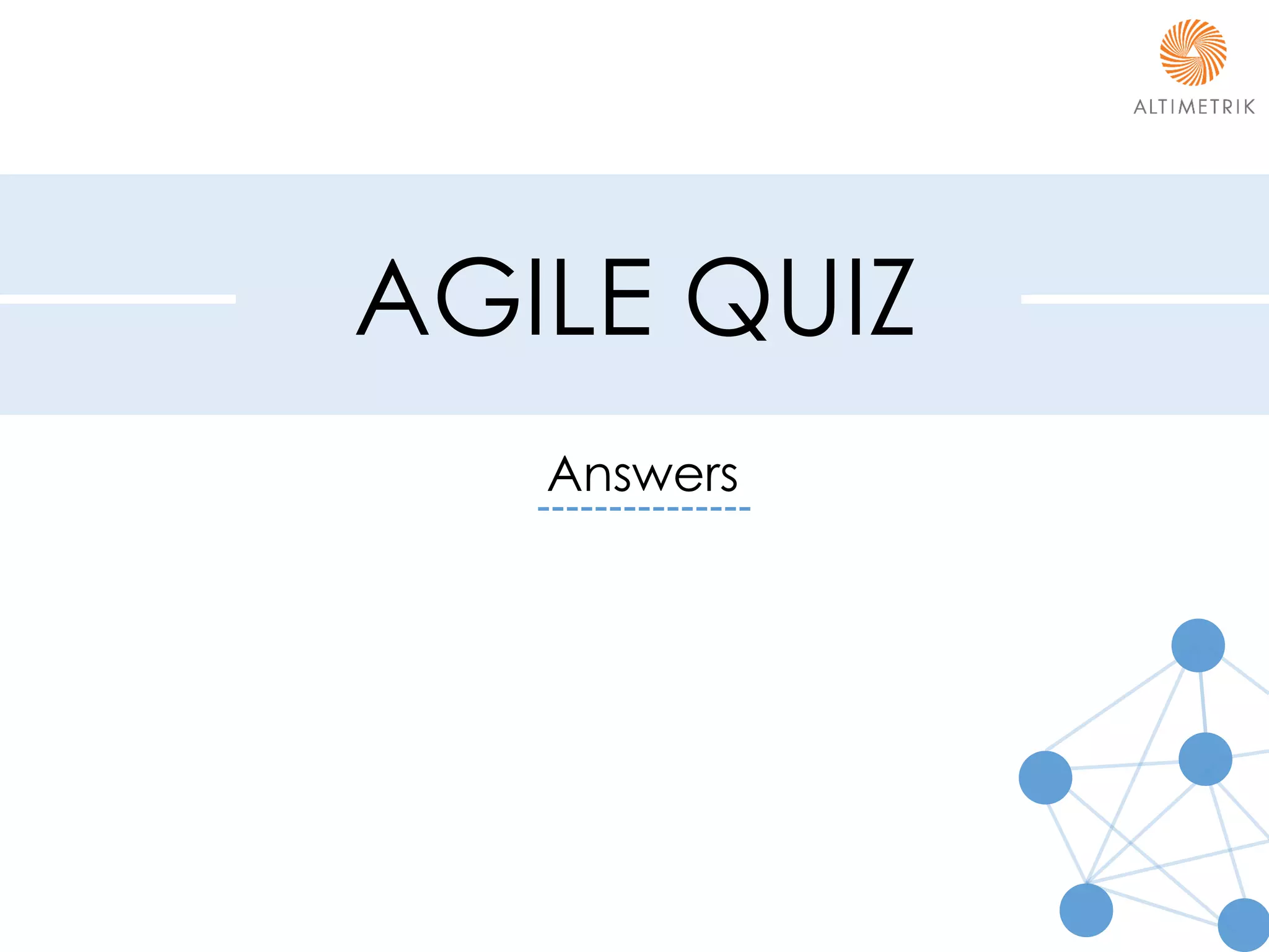 Agile quiz answers | PDF