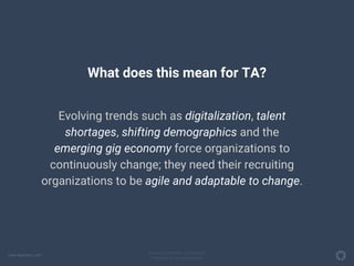 Agile recruiting: Optimizing your Talent Acquisition Operating Model | PPT