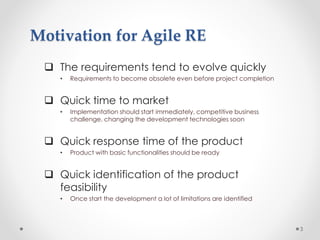 Agile Requirements Engineering Practices: An Empirical Study | PPTX