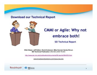 Agile Resiliency: How CMMI can make Agile thrive and survive | PDF