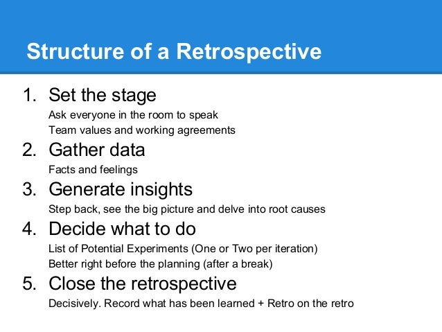 Agile retrospectives