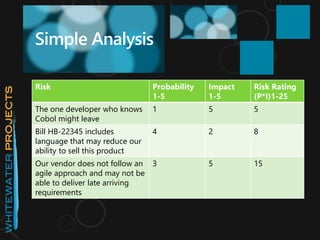 Agile risk management - Enterprise agility | PPTX | Business | Business ...