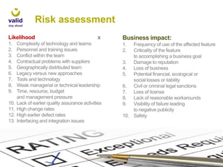 Risk management in an Agile way - presented at Agile Testing Days 2013 ...