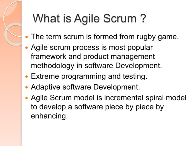 Agile scrum product development methodology | PPTX | Operating Systems | Computer Software and ...