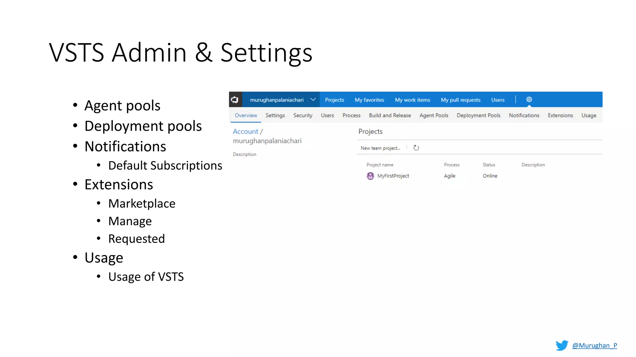 Agile scrum with Microsoft VSTS | PPTX