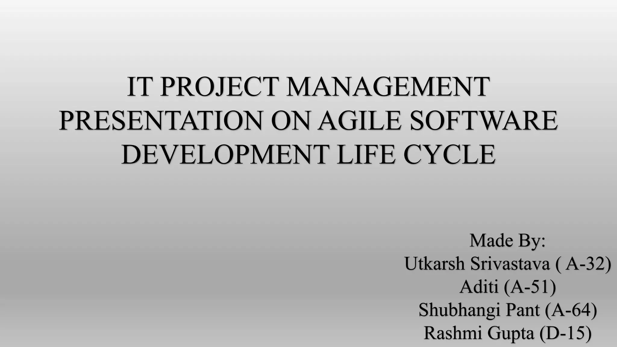 Agile Software Development Life Cycle Pptx Operating Systems Computer Software And