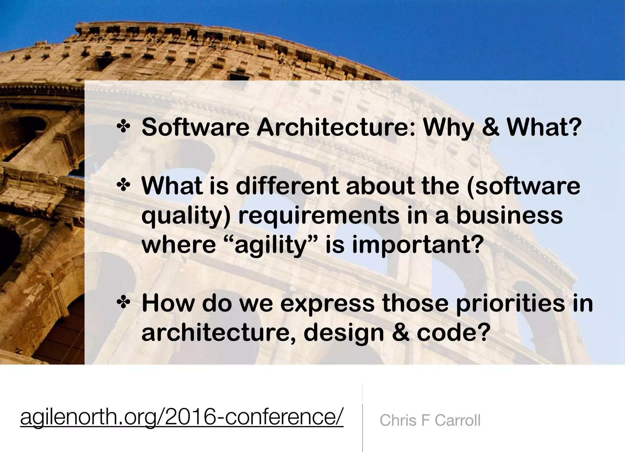 Agile Software Architecture Pdf Computer Software And Applications
