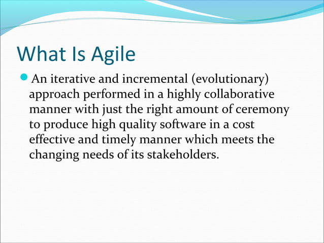 Agile software development | PPT