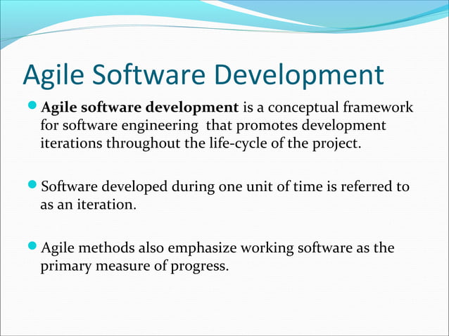 Agile software development | PPT