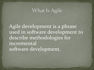 Agile software development | PPT