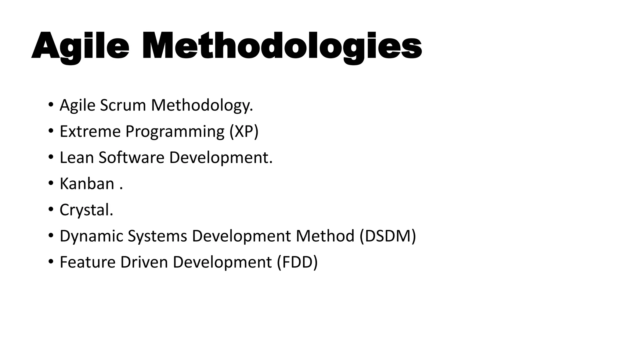 Agile software development | PPTX