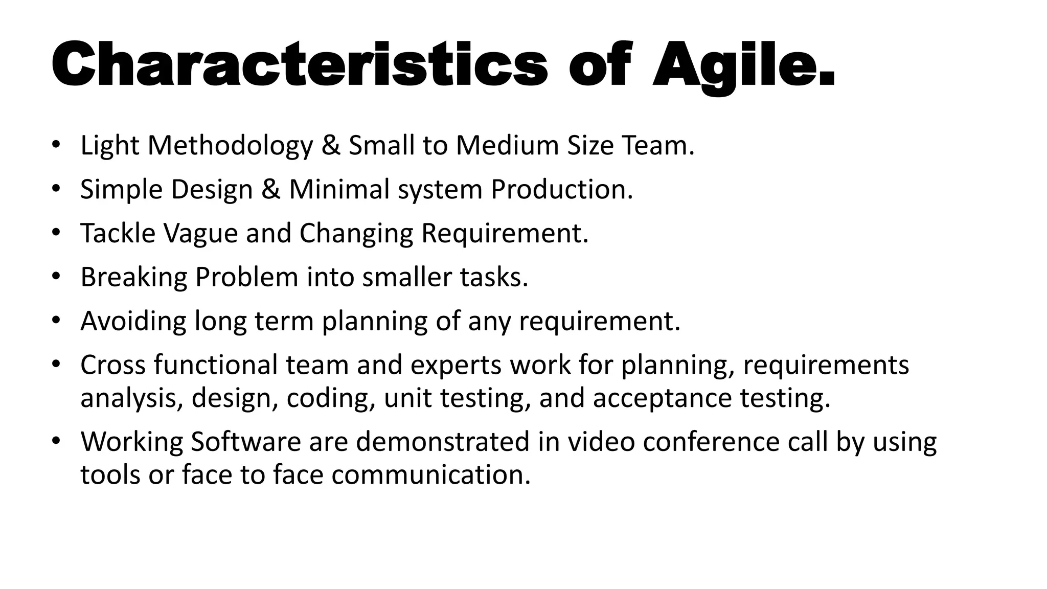 Agile software development | PPTX