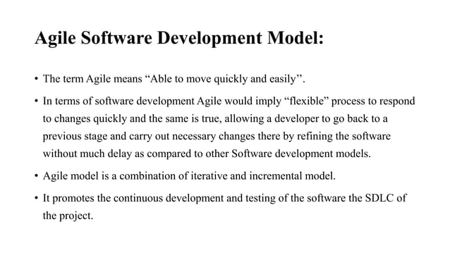 Agile Software Development Life Cycle ppt | PPTX