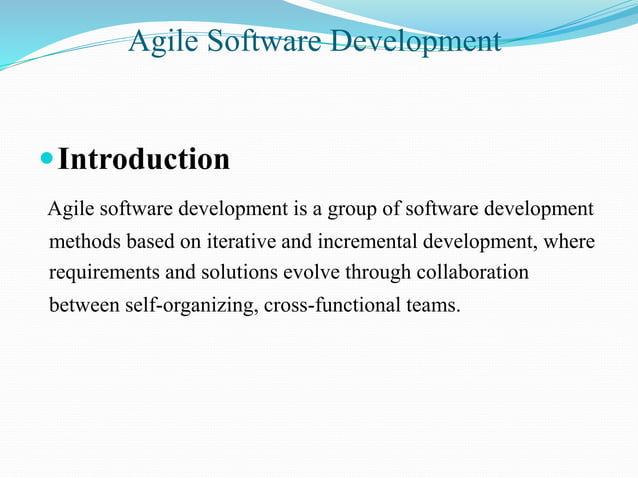 Agile software development and its methodology | PPT