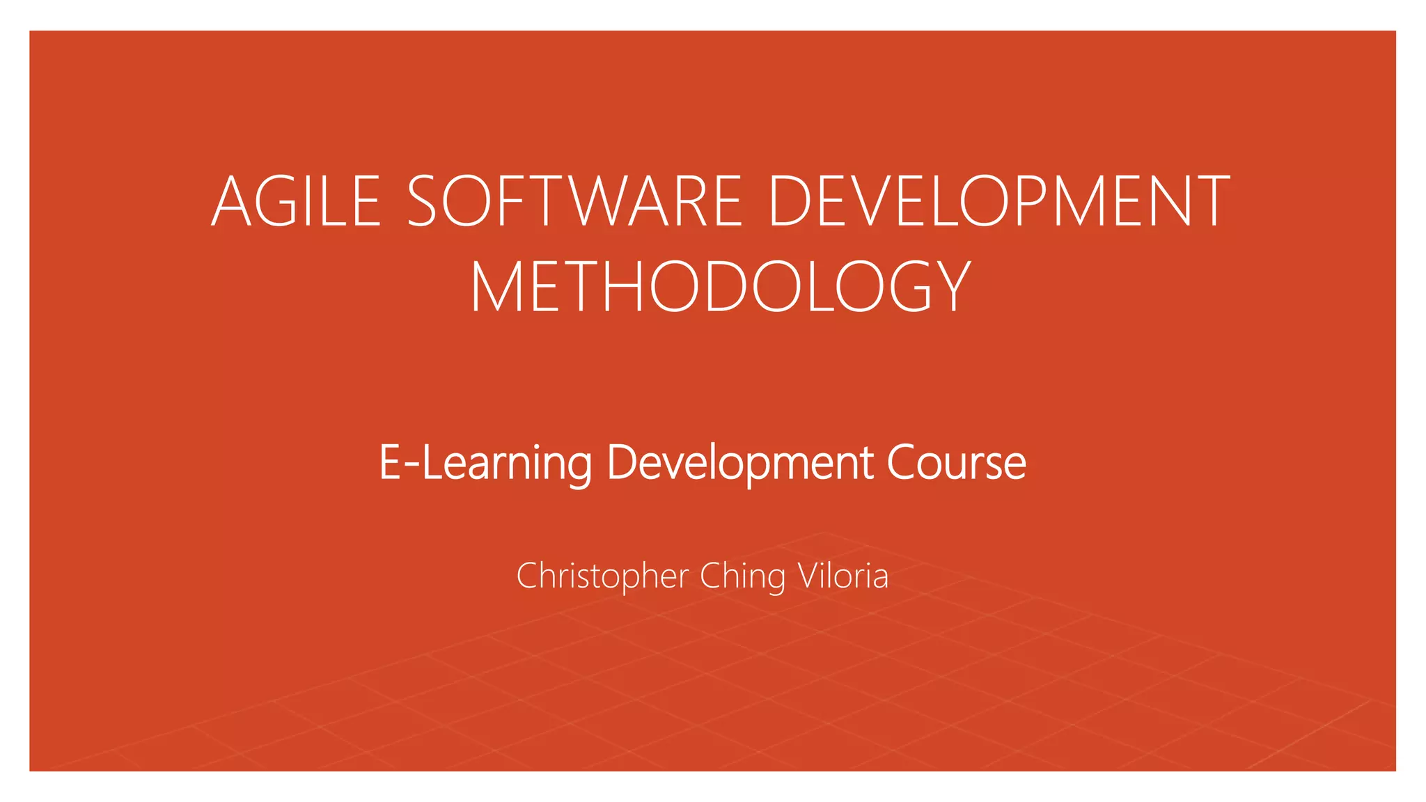 Agile software development methodology & Rapid E-Learning | PPTX