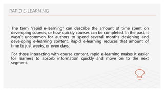 Agile software development methodology & Rapid E-Learning | PPTX