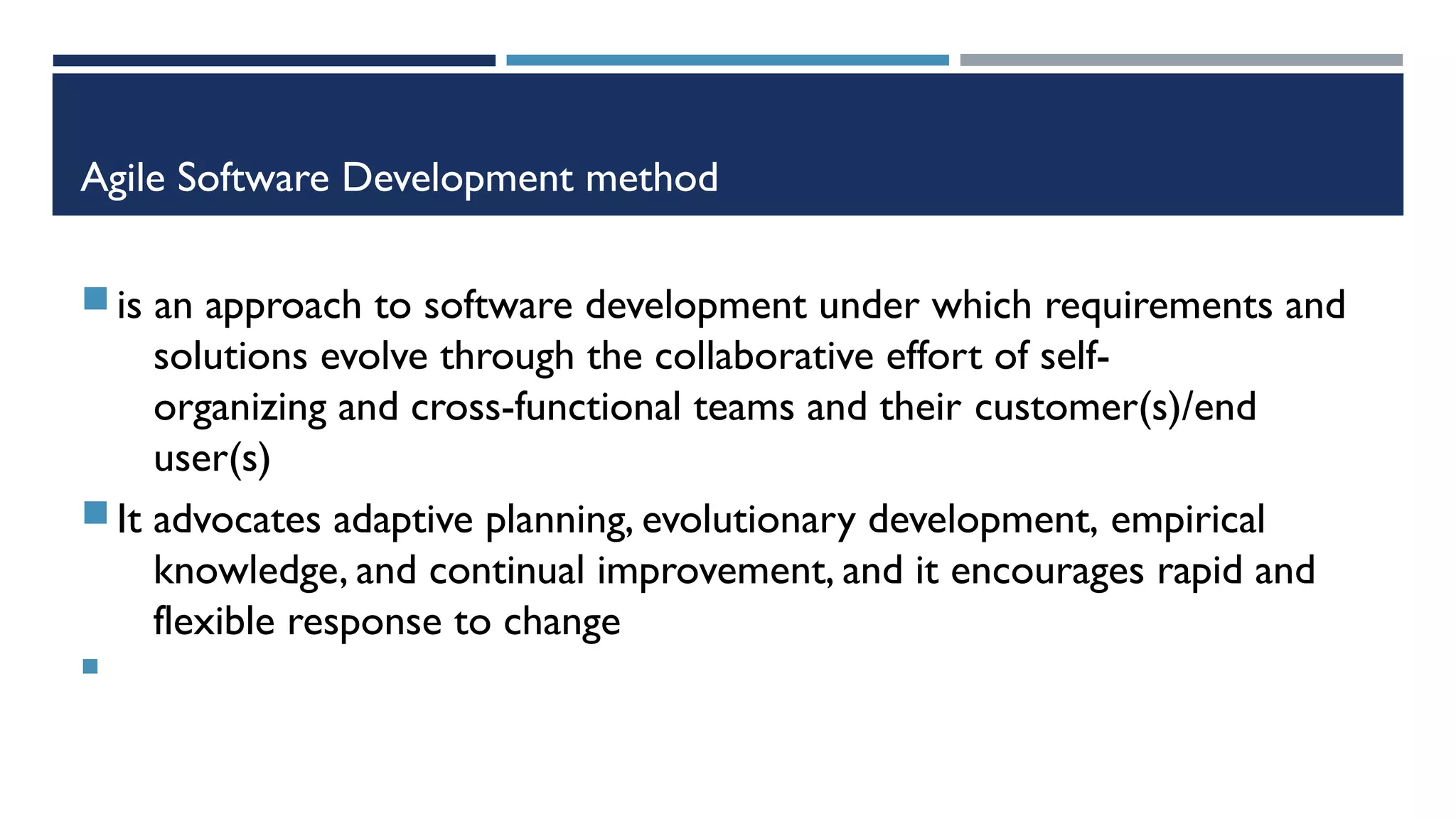 Agile software development methodology | ODP