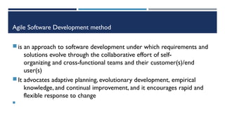 Agile software development methodology | ODP