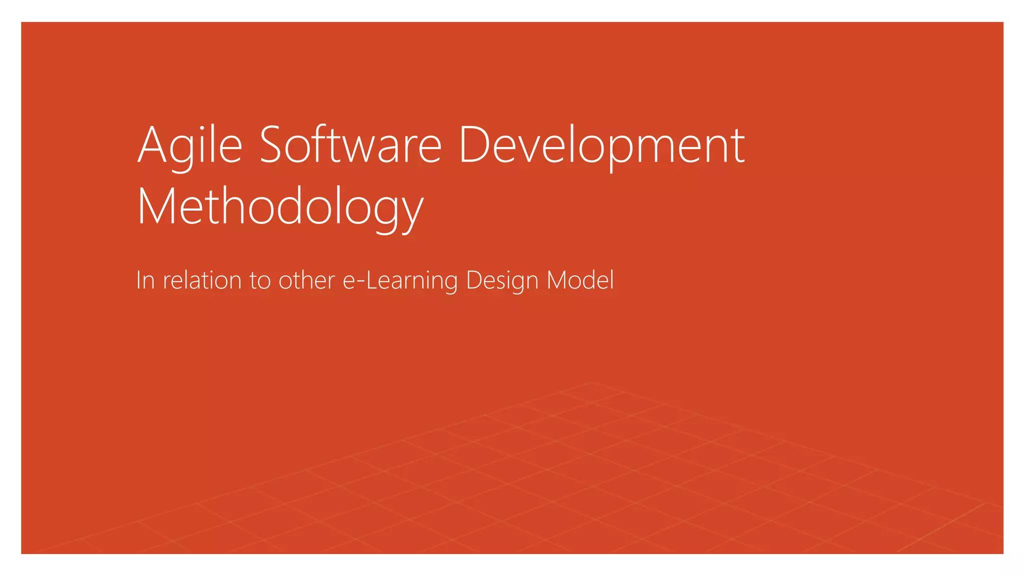 Agile software development methodology | PPTX