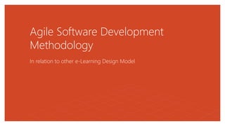 Agile software development methodology | PPTX