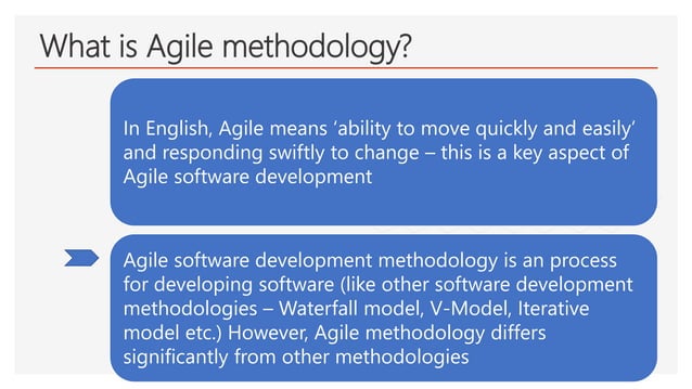 Agile software development methodology | PPT