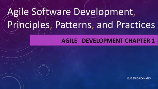 Agile software development, principles, patterns, and practices Chapter ...