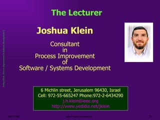 Agile Software Process Improvement | PPT | Computer Software and Applications | Computing