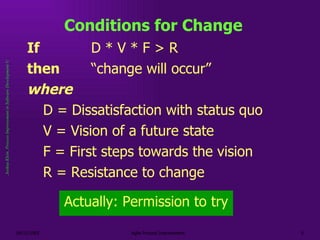 Agile Software Process Improvement | PPT | Computer Software and ...