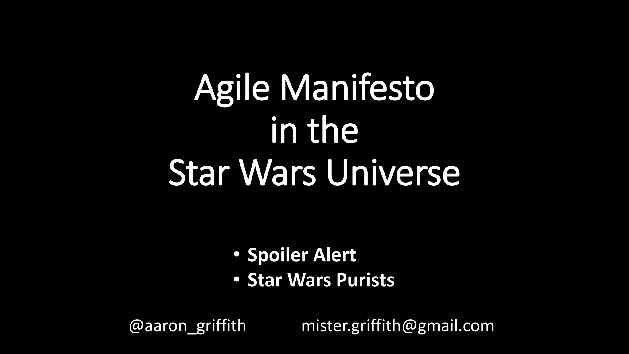 The Agile Manifesto in the Star Wars Universe | PDF