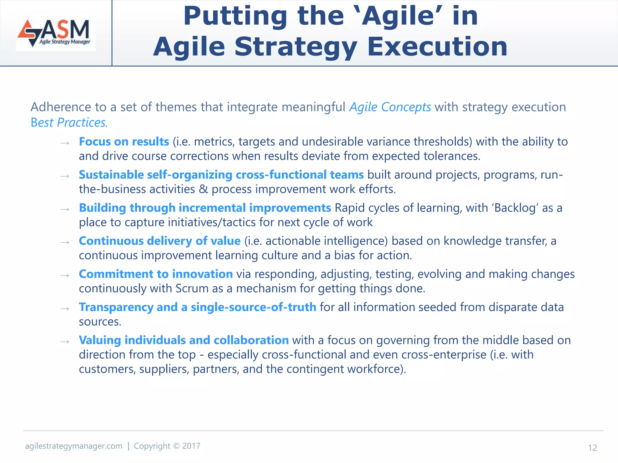 Agile strategy execution framework, part 1 | PPT