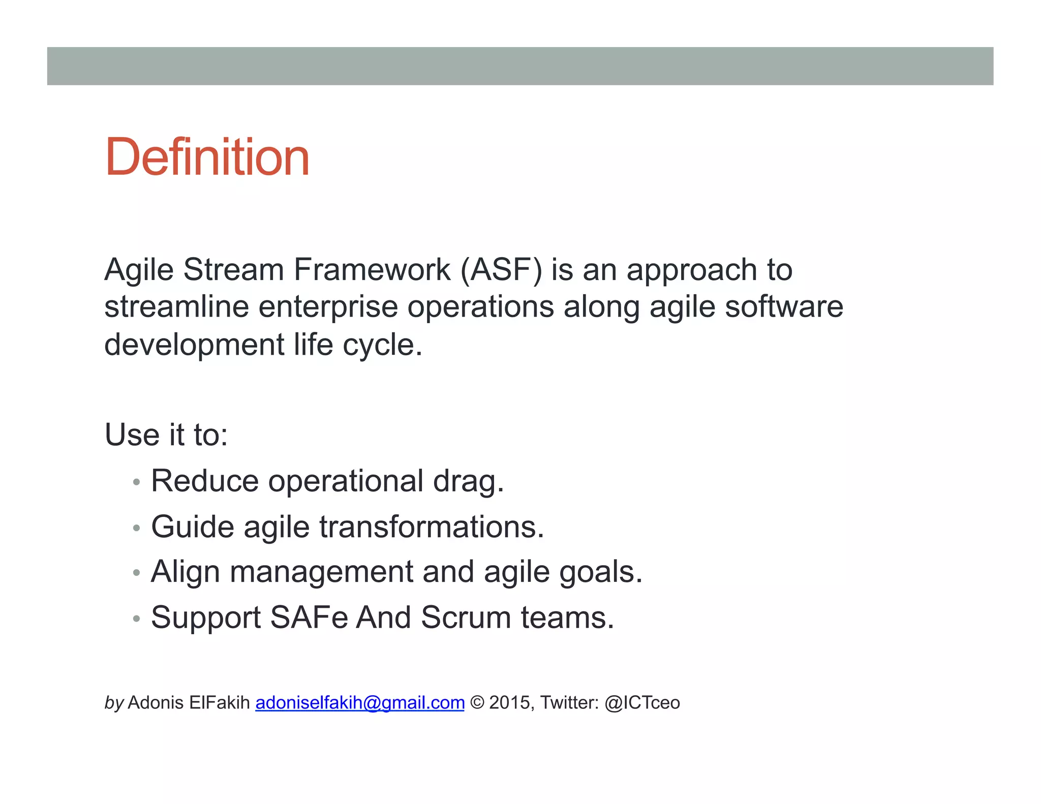 Agile Stream Framework | PPT