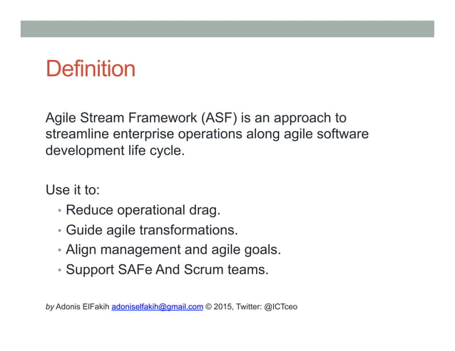 Agile Stream Framework | PPT