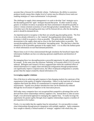 Agile supply chain | PDF | Logistics | Business