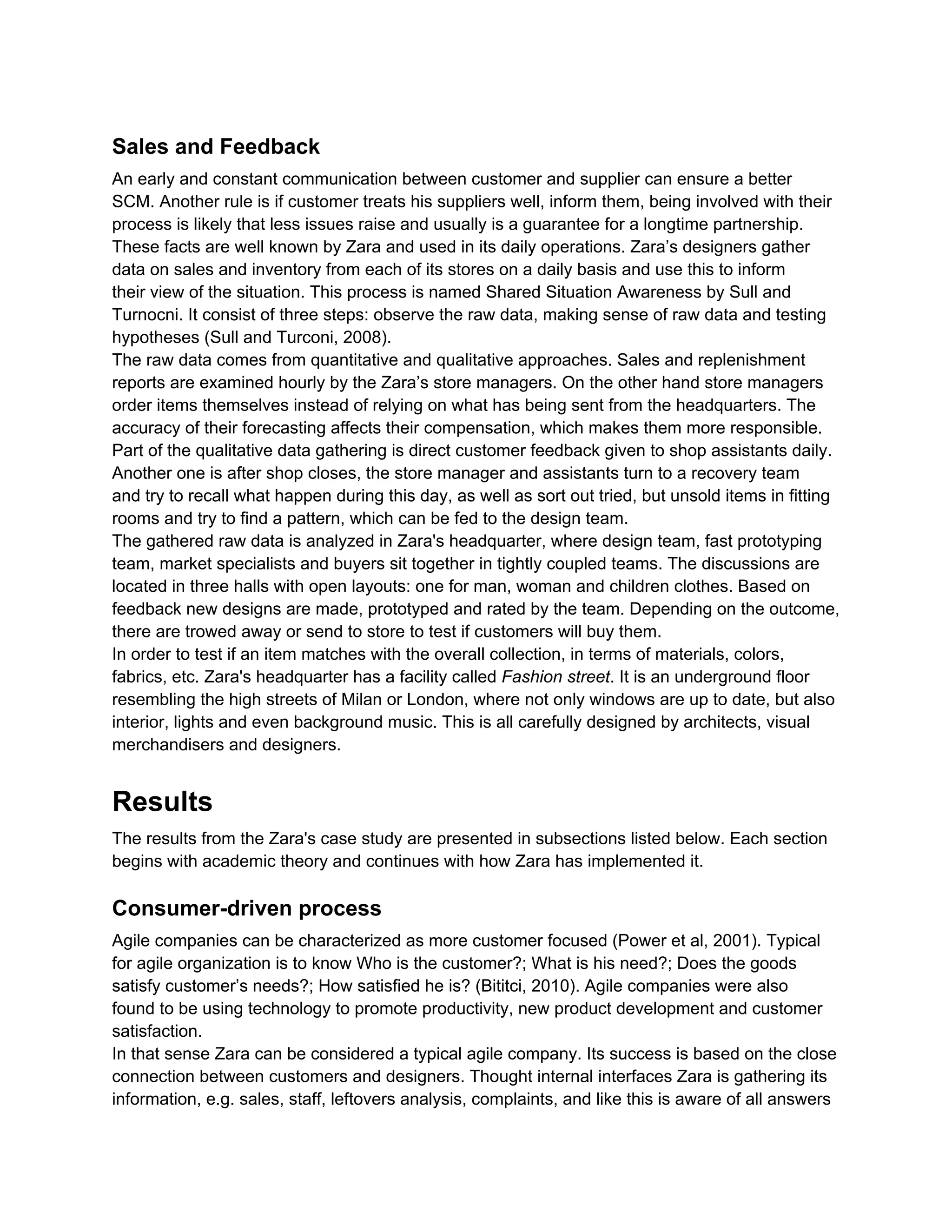 Agile supply chain zara case study | PDF