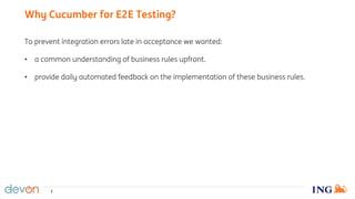 Time dependent testing @ ING with Cucumber | PPTX