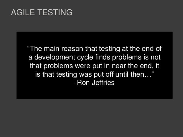 Agile Testing Experiments