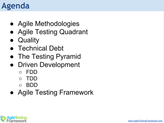Agile Testing Framework The Art Of Automated Testing