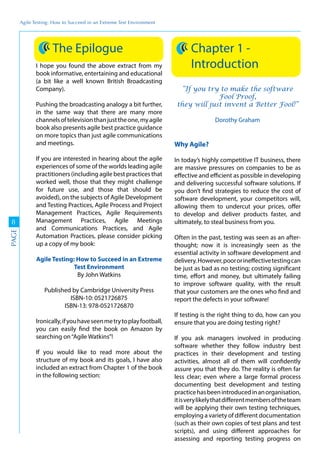 Agile testing by John Watkins | PDF