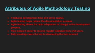 Agile Testing Methodology- Principles of Agile Testing Methodolgy | PPT