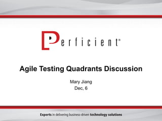 Agile testing quadrants discussion | PDF