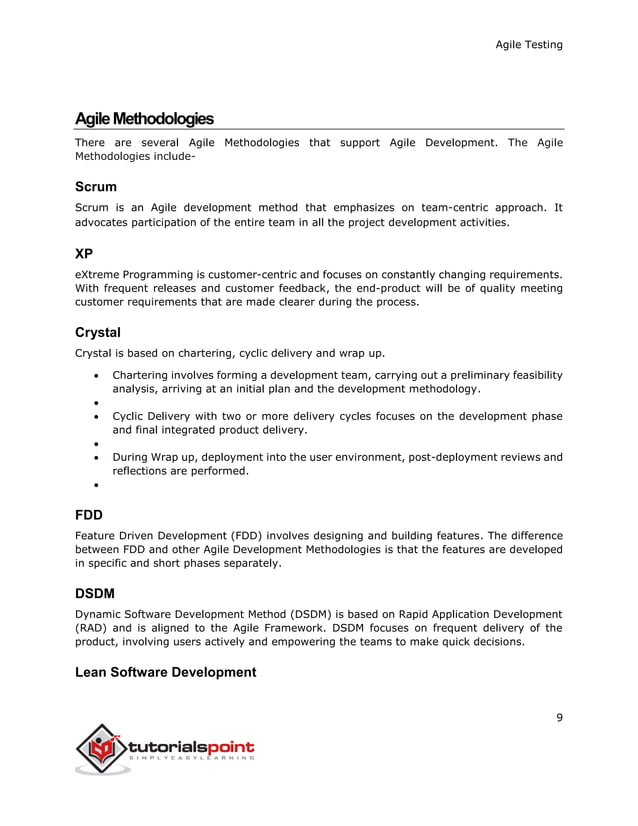 Agile Testing Tutorial Pdf 4162