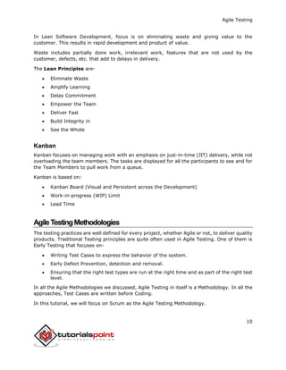 Agile testing tutorial | PDF