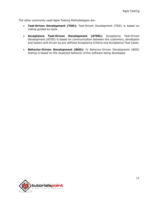Agile testing tutorial | PDF