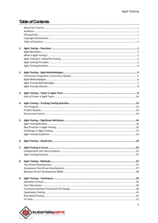 Agile Testing Tutorial Pdf
