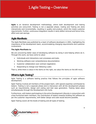 Agile testing tutorial | PDF