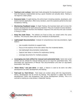 Agile testing tutorial | PDF