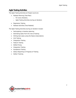 Agile testing tutorial | PDF