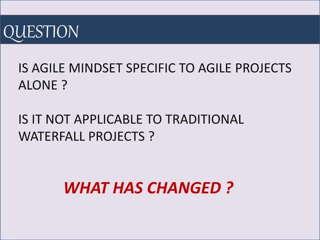 Agile Mindset Through an OD lens | PPT