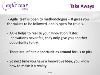 Agile Tour 2016 Pune - Innovation Agility with innovative Agile by Kshitij Nema | PPT