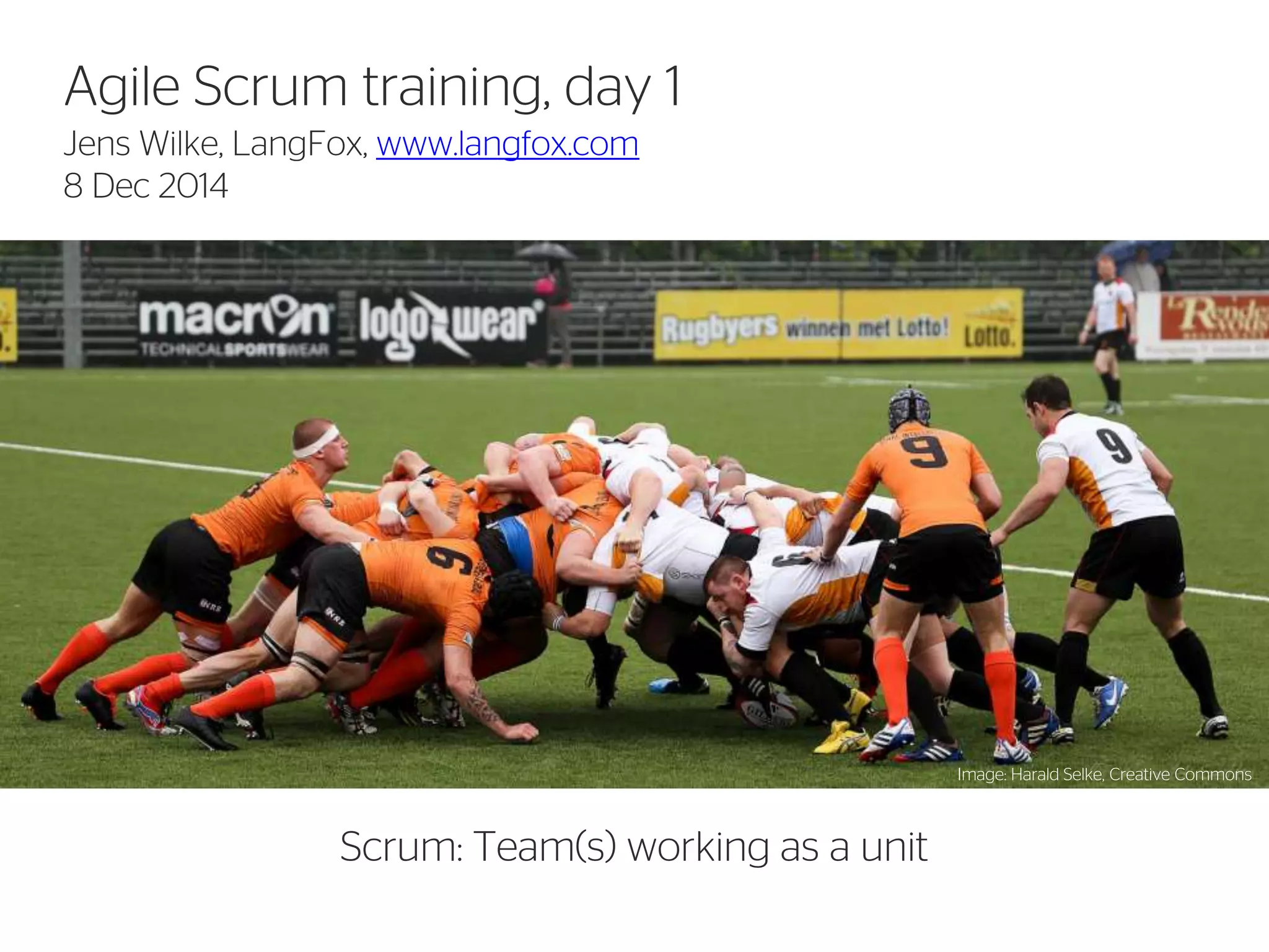 Agile Scrum Training, Day 1 (1/2) | PPT